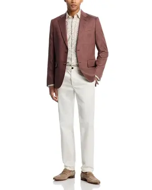 Paul Smith Tailored Fit Garden Print Shirt - Orange