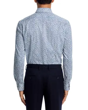 Paul Smith Tailored Fit Floral Print Shirt - Navy