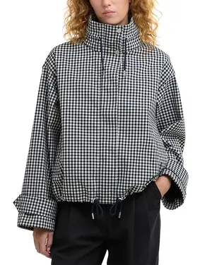 Barbour Bronwyn Check Showerproof Jacket - Navy Gingham