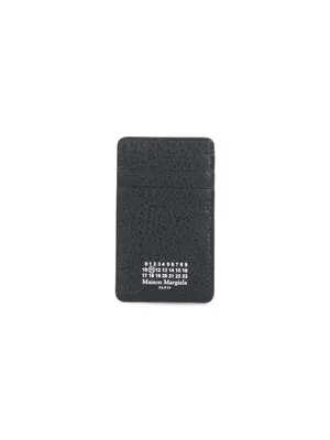 MAISON MARGIELA Vertical Card Holder "four Stitches - Black