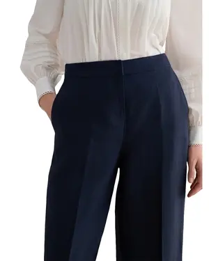 HOBBS LONDON Petite Alessia Linen Wide Leg Trousers