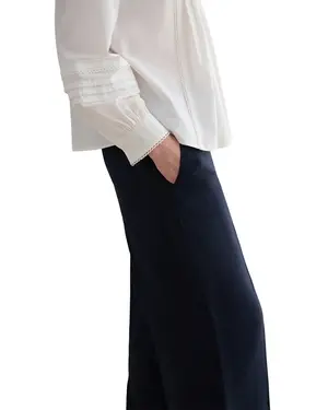 HOBBS LONDON Petite Alessia Linen Wide Leg Trousers