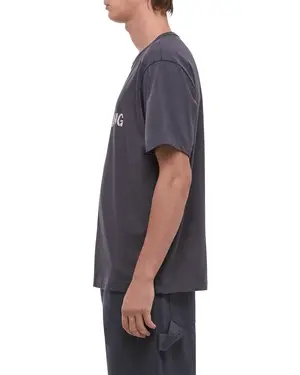 Helmut Lang Crumpled Logo Tee - Slate Blue
