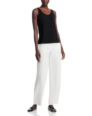 Eileen Fisher Stretch Silk Jersey Scoop Neck Tank