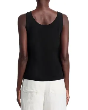 Eileen Fisher Stretch Silk Jersey Scoop Neck Tank