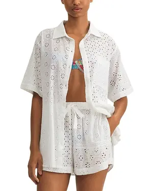 Polo Ralph Lauren Boyfriend Shirt & Shorts Set - White