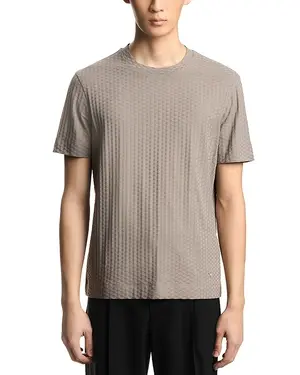 Emporio Armani Jacquard Crewneck T-shirt - Beige