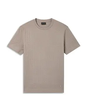 Emporio Armani Jacquard Crewneck T-shirt - Beige