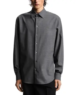 Emporio Armani Wool Sport Shirt - Solid Medium