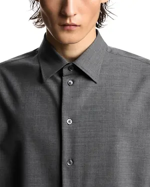 Emporio Armani Wool Sport Shirt - Solid Medium