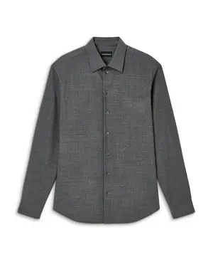 Emporio Armani Wool Sport Shirt - Solid Medium