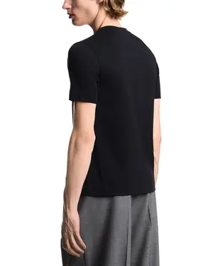 Emporio Armani Logo Slim Fit Tee - Solid Blue