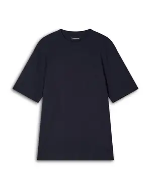 Emporio Armani Jacquard Tee - Solid Blue