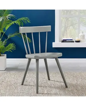 MODWAY Sutter Wood Dining Side Chair - Light Gray