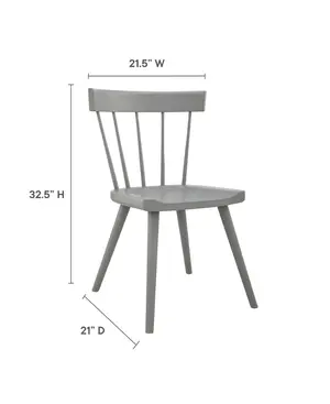 MODWAY Sutter Wood Dining Side Chair - Light Gray
