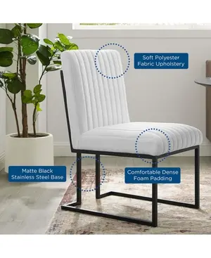 MODWAY Indulge Channel Tufted Fabric Dining Chair