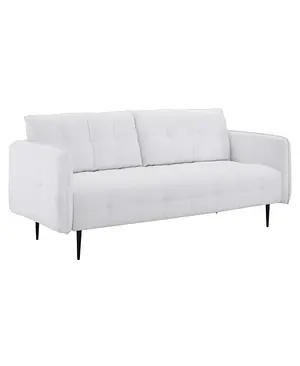 MODWAY Cameron Tufted Fabric Sofa - White