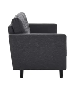 MODWAY Exalt Tufted Fabric Sofa - Charcoal