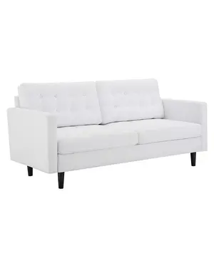 MODWAY Exalt Tufted Fabric Sofa - White