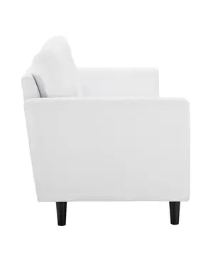 MODWAY Exalt Tufted Fabric Sofa - White