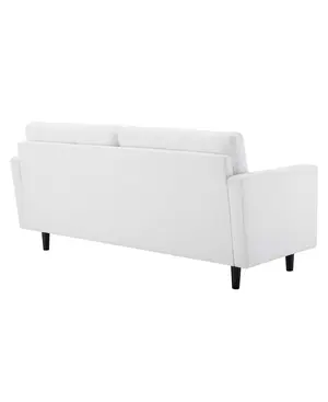 MODWAY Exalt Tufted Fabric Sofa - White