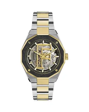 FERRAGAMO Edge Skeleton Automatic Watch, 42mm