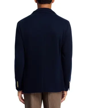Eleventy Cotton Jersey Jacket With Removable Bib - Navy