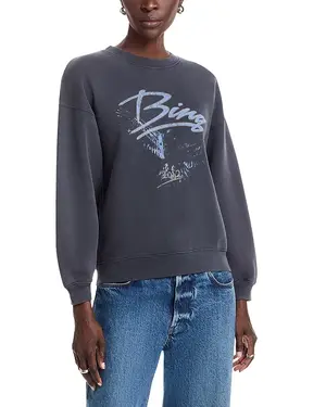 ANINE BING Spencer Logo Sweatshirt - Black