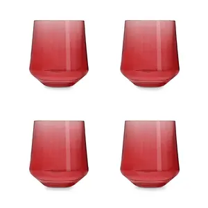 DRINIQUE Stemless Wine Glasses, Set Of 4 - Red