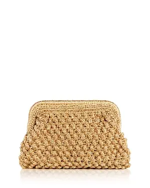 Aqua Popcorn Clutch