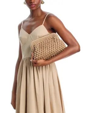 Aqua Popcorn Clutch