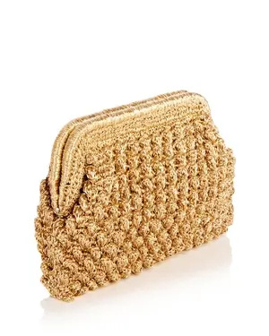 Aqua Popcorn Clutch