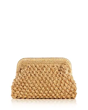 Aqua Popcorn Clutch