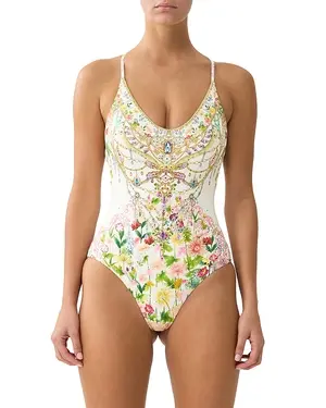 Camilla Scoop Neck One Piece Swimsuit - The Call Of Catalonia
