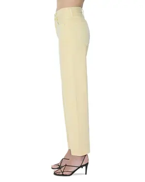 PISTOLA Lexi Mid-rise Straight Jeans With Bow Detail - Day Glow