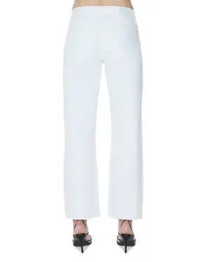PISTOLA Lexi Mid-rise Straight Jeans With Bow Detail - Vivid White
