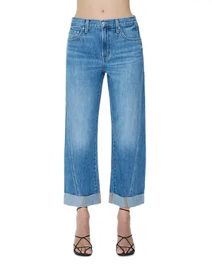Mid Rise Cuffed Jeans