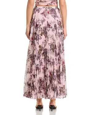 L'Agence Torin Pleated Maxi Skirt