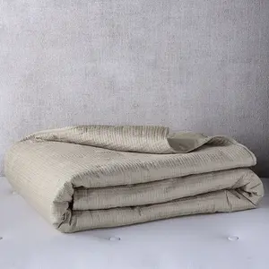 HUDSON PARK COLLECTION Luxe Textured Check Coverlet, Full/queen Exclusive - Beige