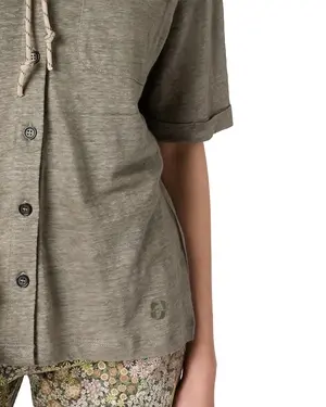 Gerard Darel Moana Linen Shirt - Green