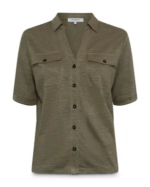 Gerard Darel Moana Linen Shirt - Green