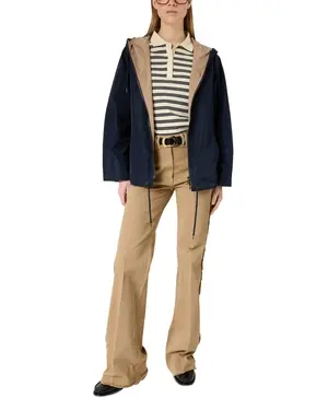 Gerard Darel Jordane Reversible Hooded Jacket - Navy
