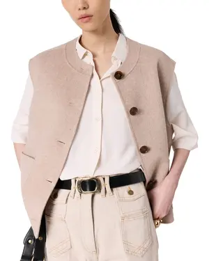 Gerard Darel Talmine Wool Buttoned Vest