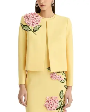 Oscar De La Renta Embroidered Jacket - Butter