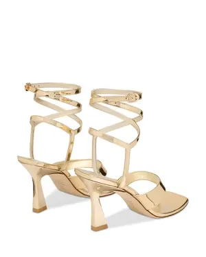 STUART WEITZMAN Vinnie 85 Ankle Strap Sandals - Platino