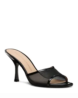STUART WEITZMAN Bareitall 85 Slides - Black