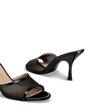 STUART WEITZMAN Bareitall 85 Slides - Black