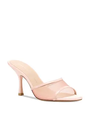 STUART WEITZMAN Bareitall 85 Slides - Light Pink