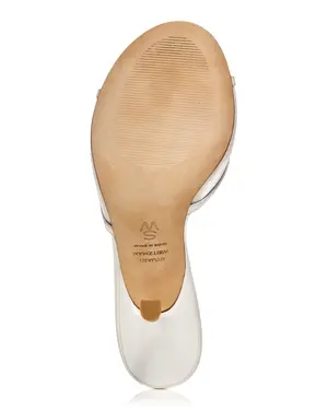 STUART WEITZMAN Bareitall 85 Slides - White/blanco