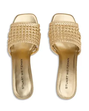 STUART WEITZMAN Marina 50 Sandals - Golden